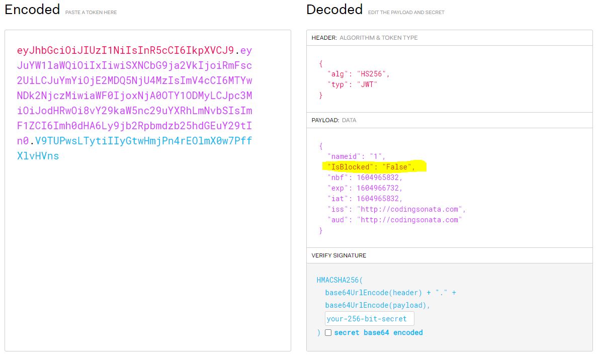 Secure Asp Net Core Web Api Using Jwt Authentication Coding Sonata