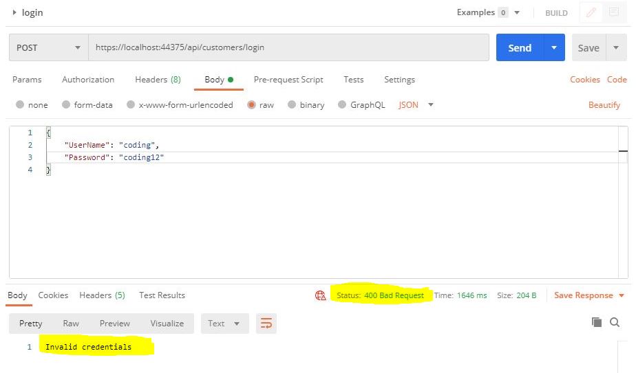 postman-wrong-password-2 - Coding Sonata